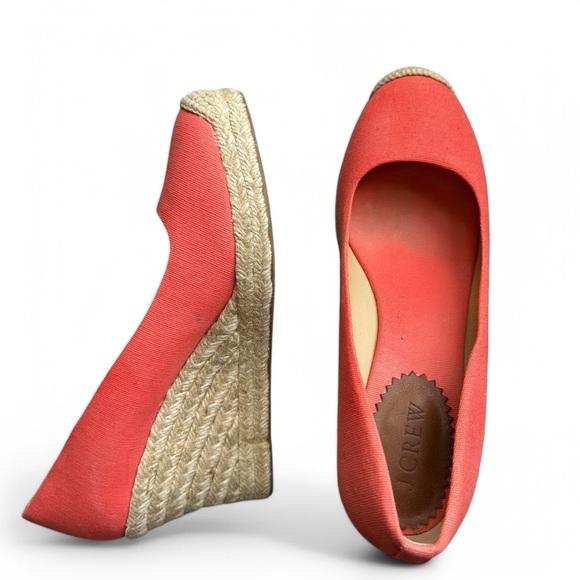 J. Crew | Shoes | J Crew Seville Espadrille Wedge Heel Shows In Salmon ...